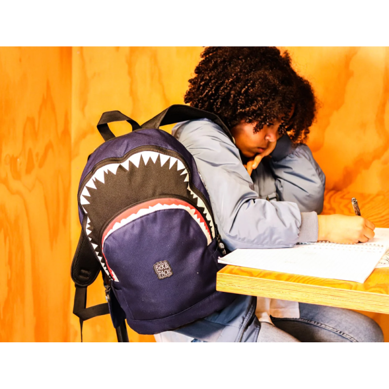 Pick & Pack vaikiška kuprinė Ryklys, M (mėlyna) - Kuprinės pradinukams ...